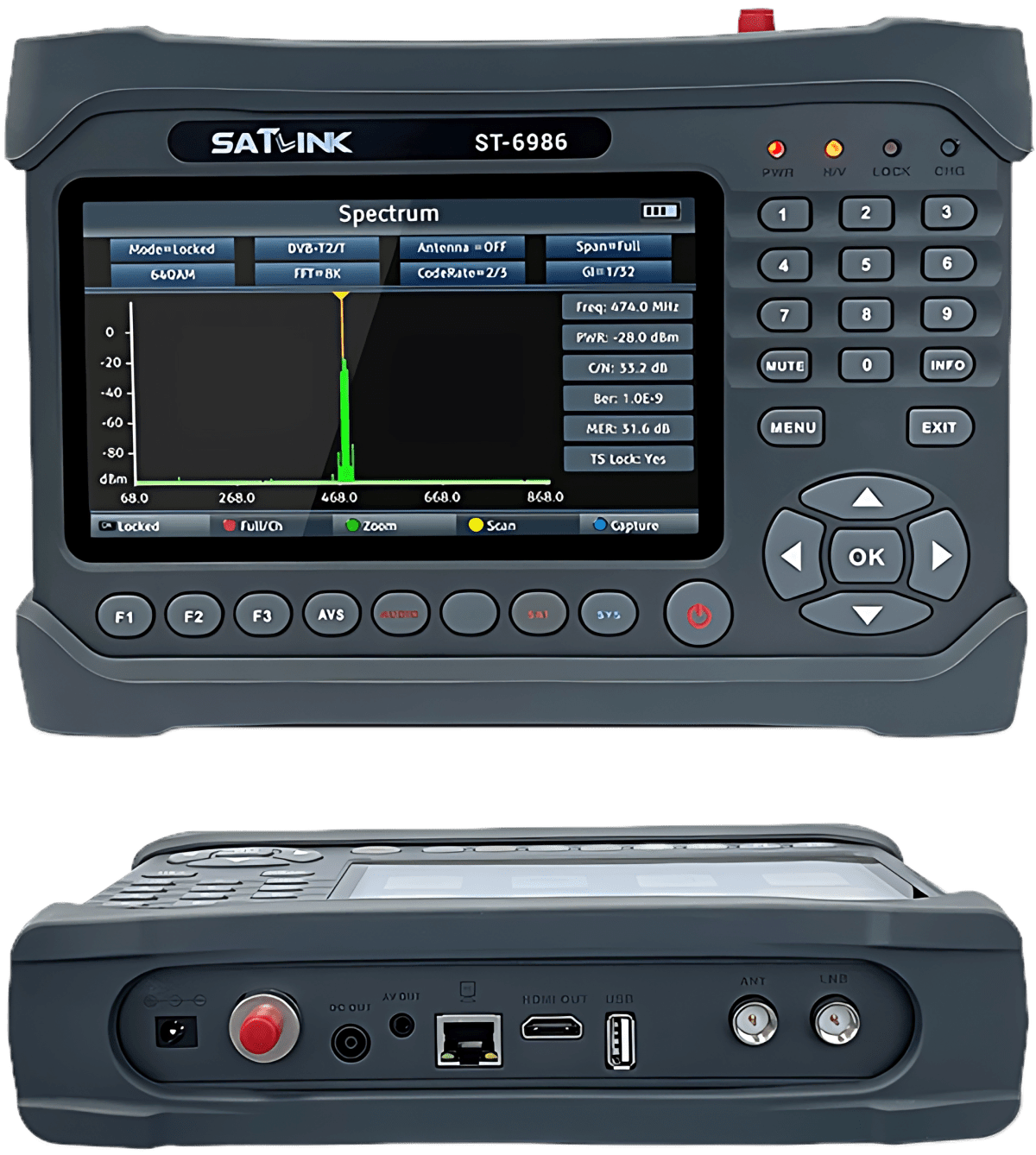ST-6986 DVB-S/S2X/T/T2/C Combo Meter | HD Network Malaysia